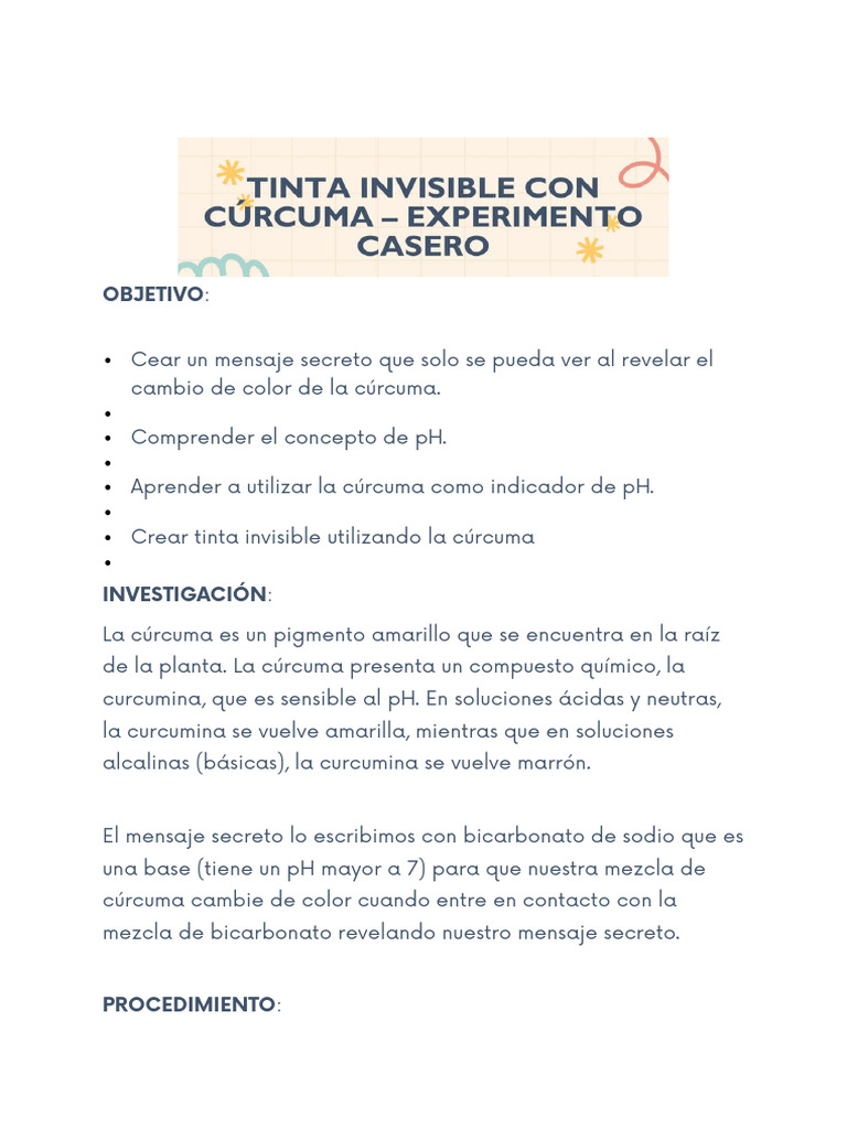 Experimento Tinta Invisible Con Curcuma - 20250203 - 094212 - 0000 ...
