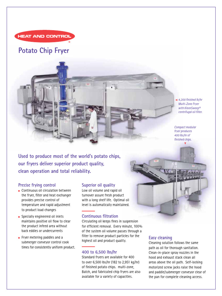 Advanced Potato Chip Fryer Systems | PDF | Filtration | French Fries