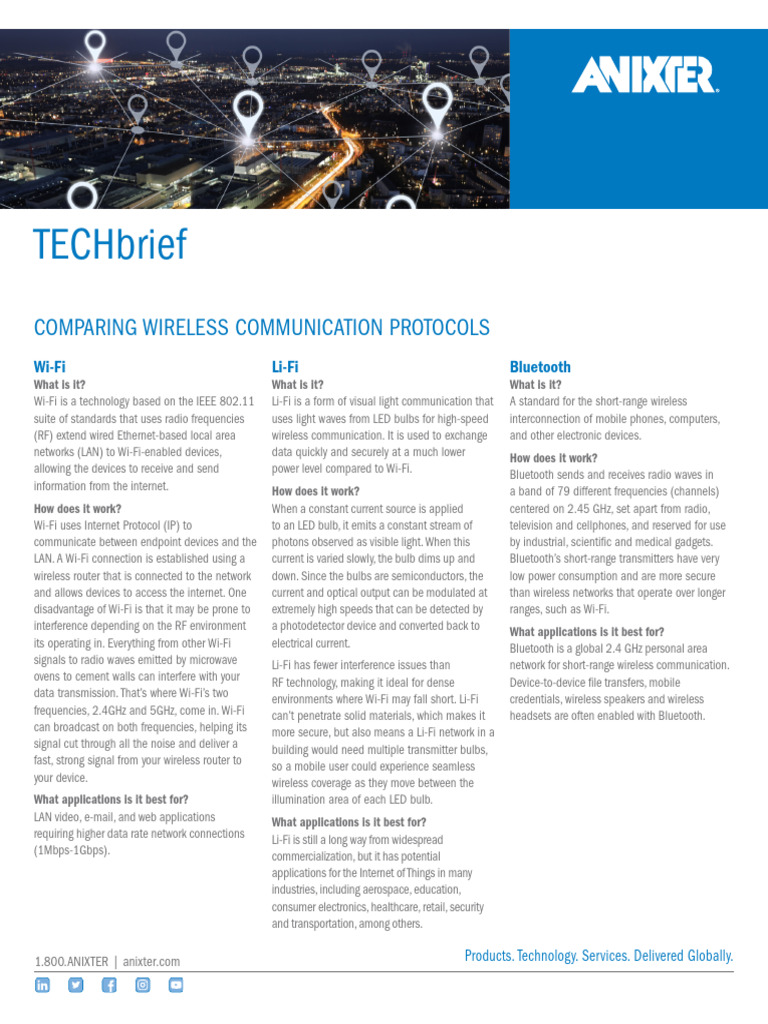 Anixter Comparing Communication Protocols Techbrief | PDF | Wi Fi ...