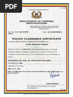 Police Clearance Form | PDF