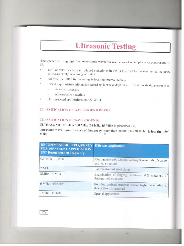 Ultrasonic Testing of Wheel and Axle | PDF