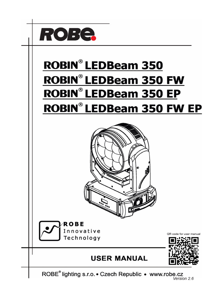 User Manual Robin LEDBeam 350 FW EP FWEP | PDF | Mains Electricity ...