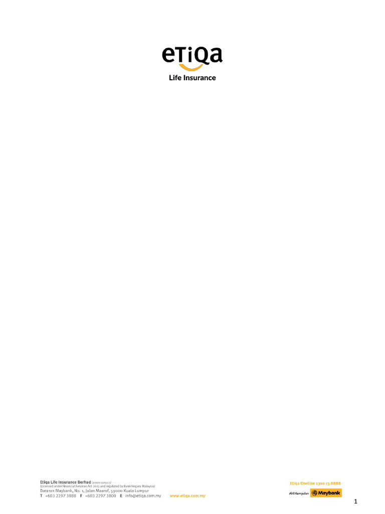 Master Policy Etiqa Critical Care Insurance | PDF | Insurance