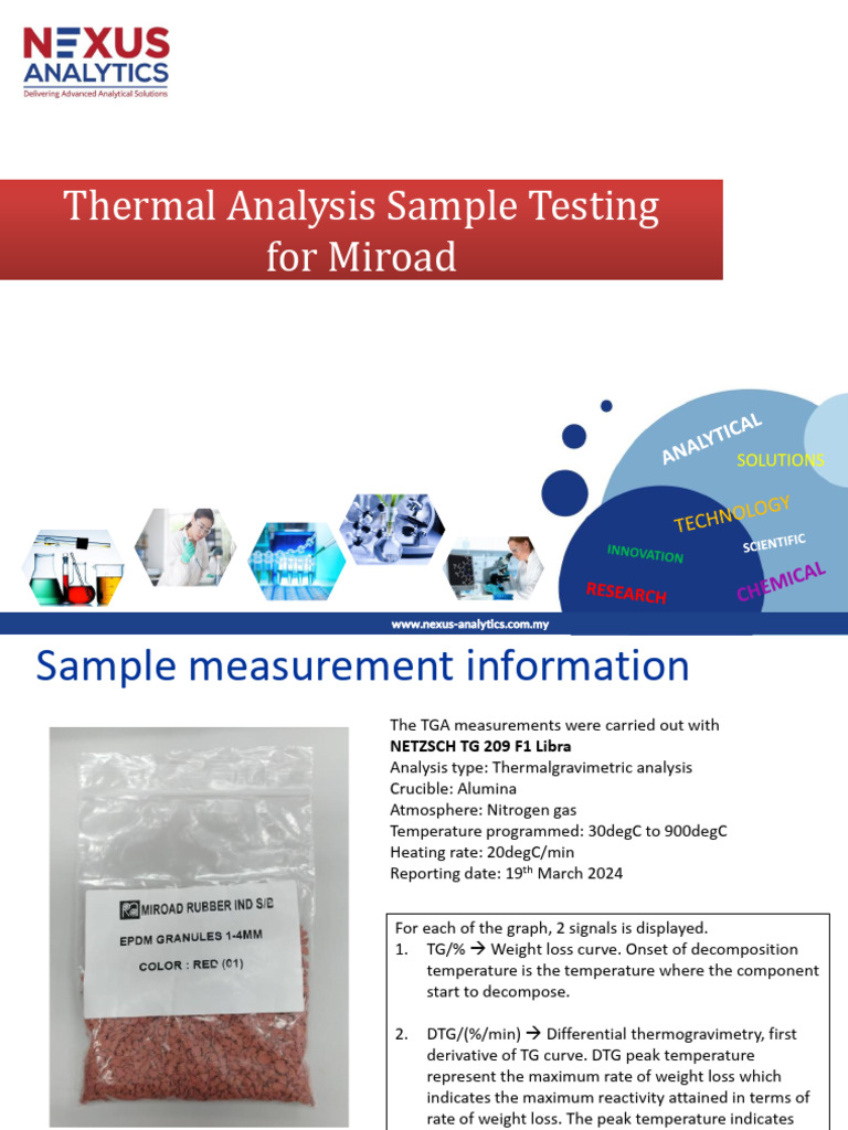 Thermal Analysis of EPDM Granules | PDF