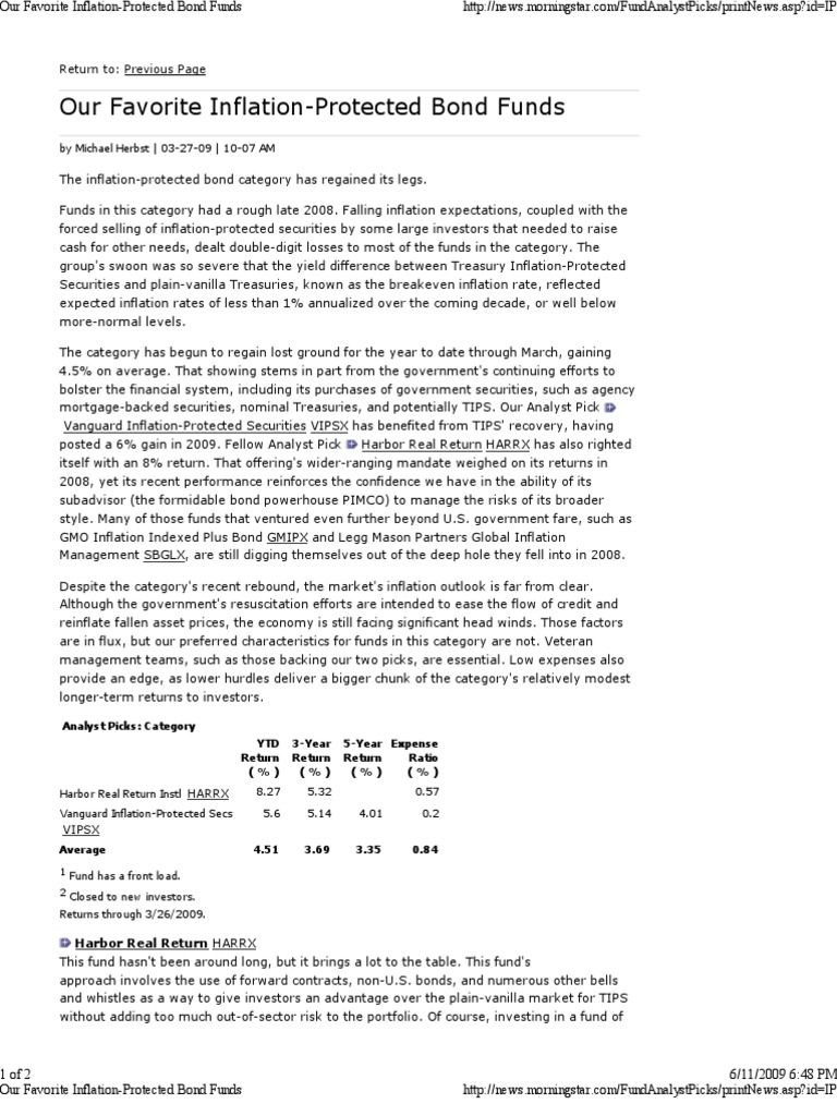 Our Favorite Inflation-Prot... | PDF | Bonds (Finance) | Investor