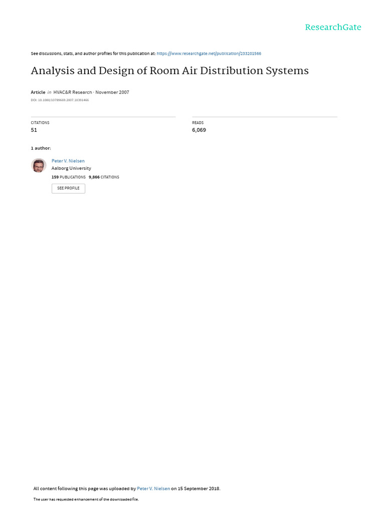 Room Air Distribution System Design | PDF | Ventilation (Architecture ...