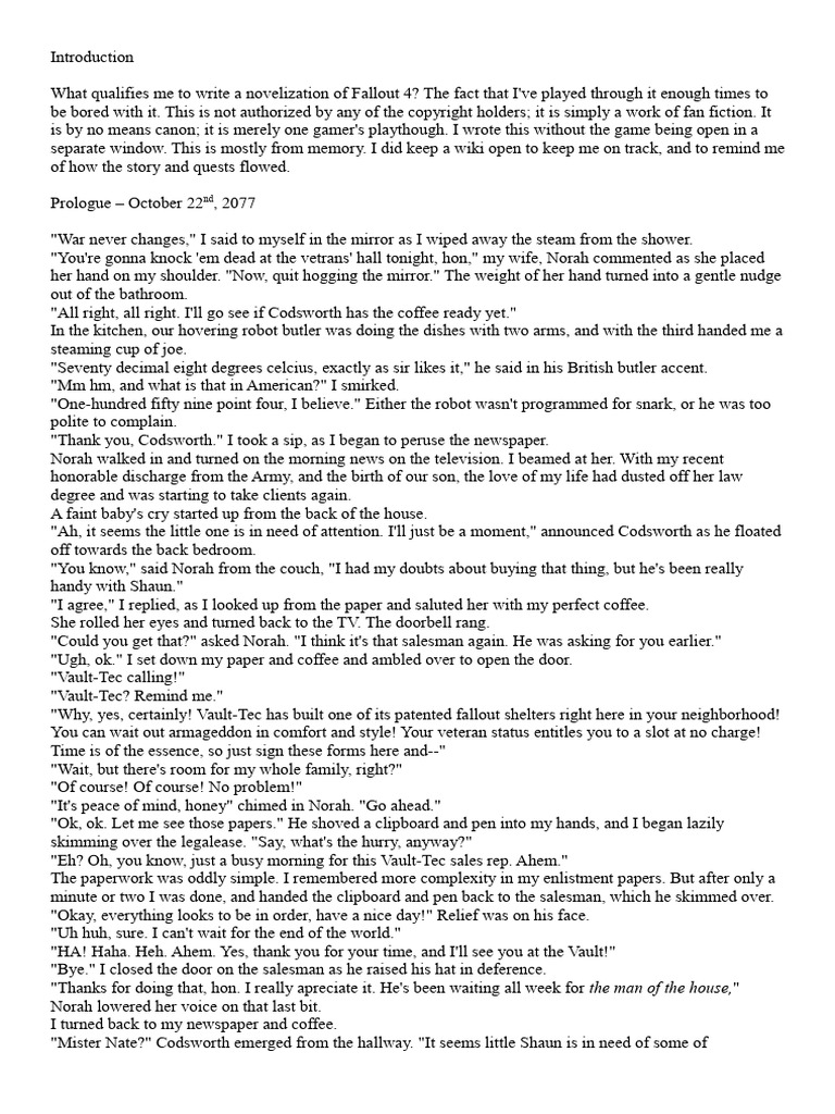 Fallout 4 | PDF | Elevator