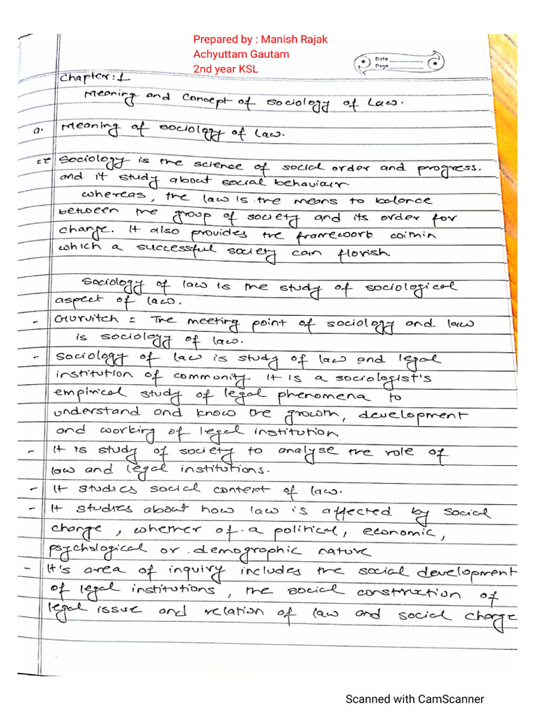 Sociology of Law, Prepared by Manish Rajak and Achyuttam Gautam, 2nd ...