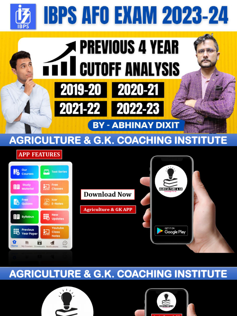 IBPS AFO Mains Cut Off Trends 2023 | PDF