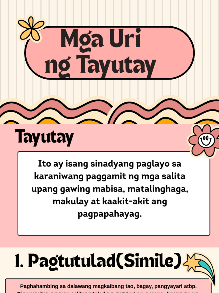 Mga Tayutay - Panulaang Filipino | PDF
