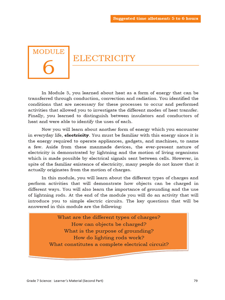 Grade 7 Science: Understanding Electricity | PDF | Electric Charge ...