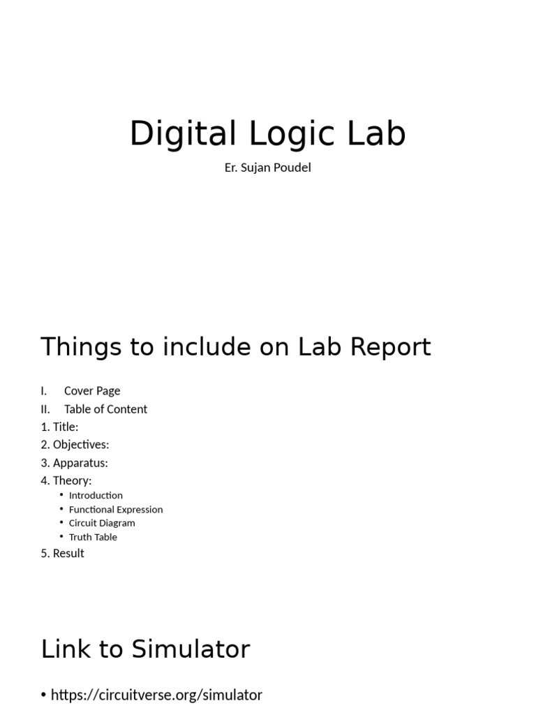 Digital-Logic-Lab-Student | PDF
