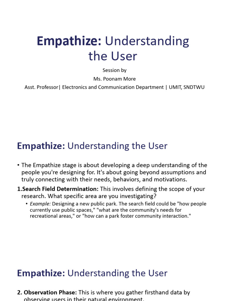 Empathic Design: Understanding Users | PDF | Empathy | Usability
