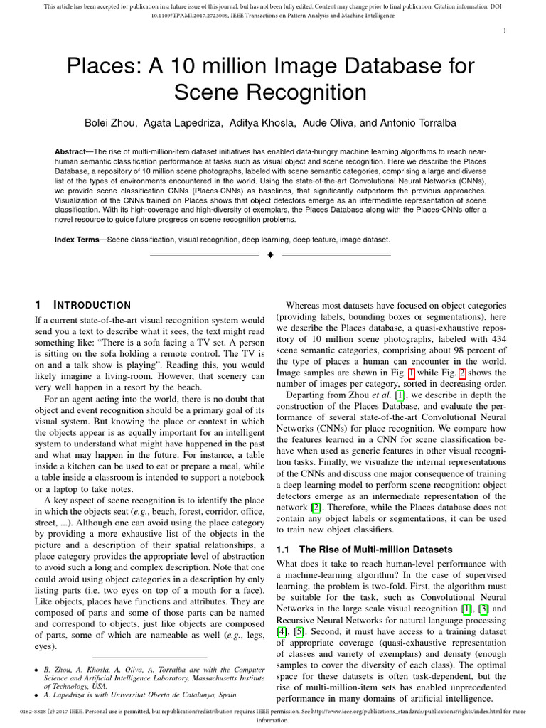 Places a 10 Million Image Database for Scene Recognition.2017.2723009 ...