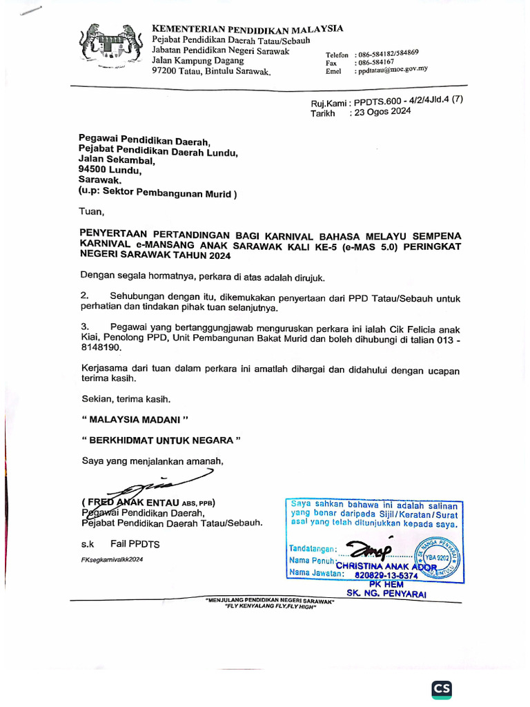 Surat Iringan PPD | PDF