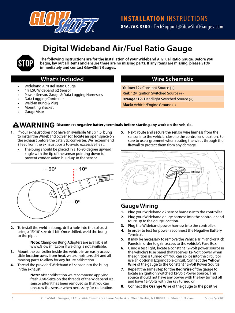 GS 702DL WideBand Datalogging Gauge | PDF