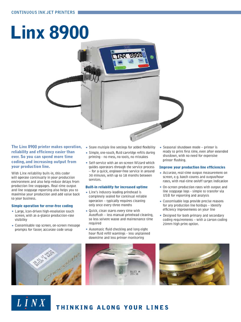 612a8b50f458c40faec62b64 Linx-8900 | PDF | Printer (Computing) | Computing