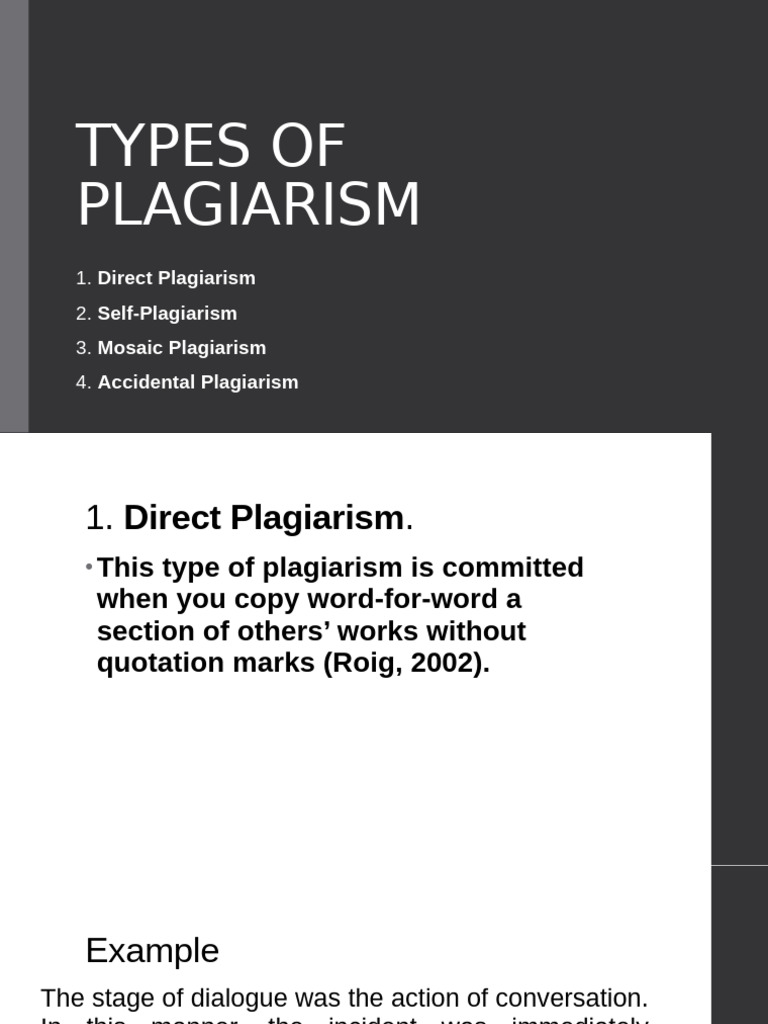 Types of Plagiarism | PDF | Plagiarism | Bullying