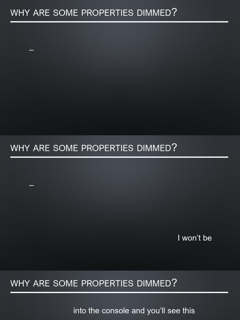 Understanding Dimmed Properties in JavaScript | PDF | Java Script ...