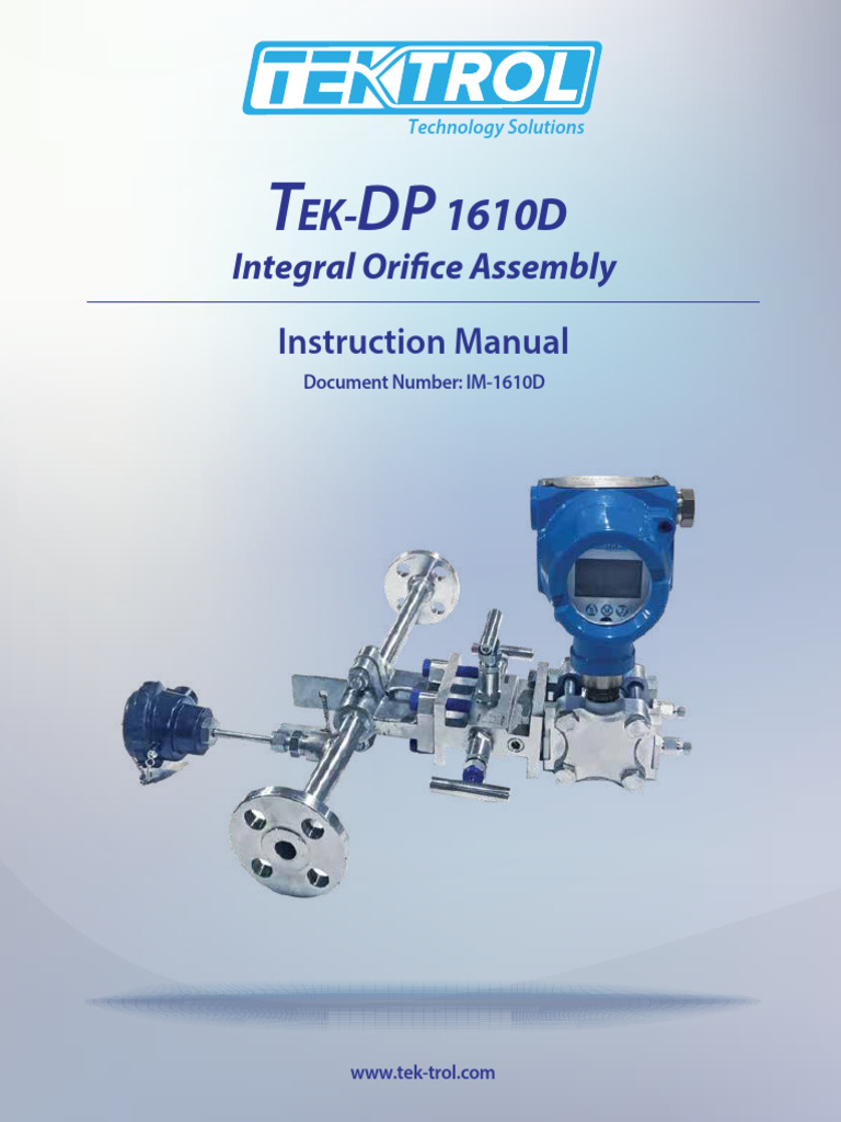 Integrated Orifice Meter | PDF | Valve | Fluid Mechanics