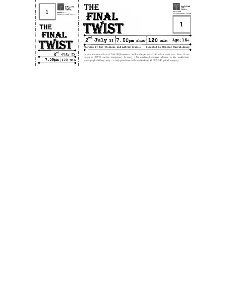 Final Twist Play - July 2, 2023 | PDF | Epidemics | Global Health