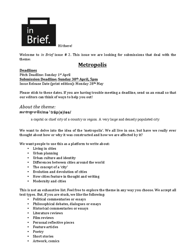 Metropolis Theme Outline | PDF | Essays | Communication