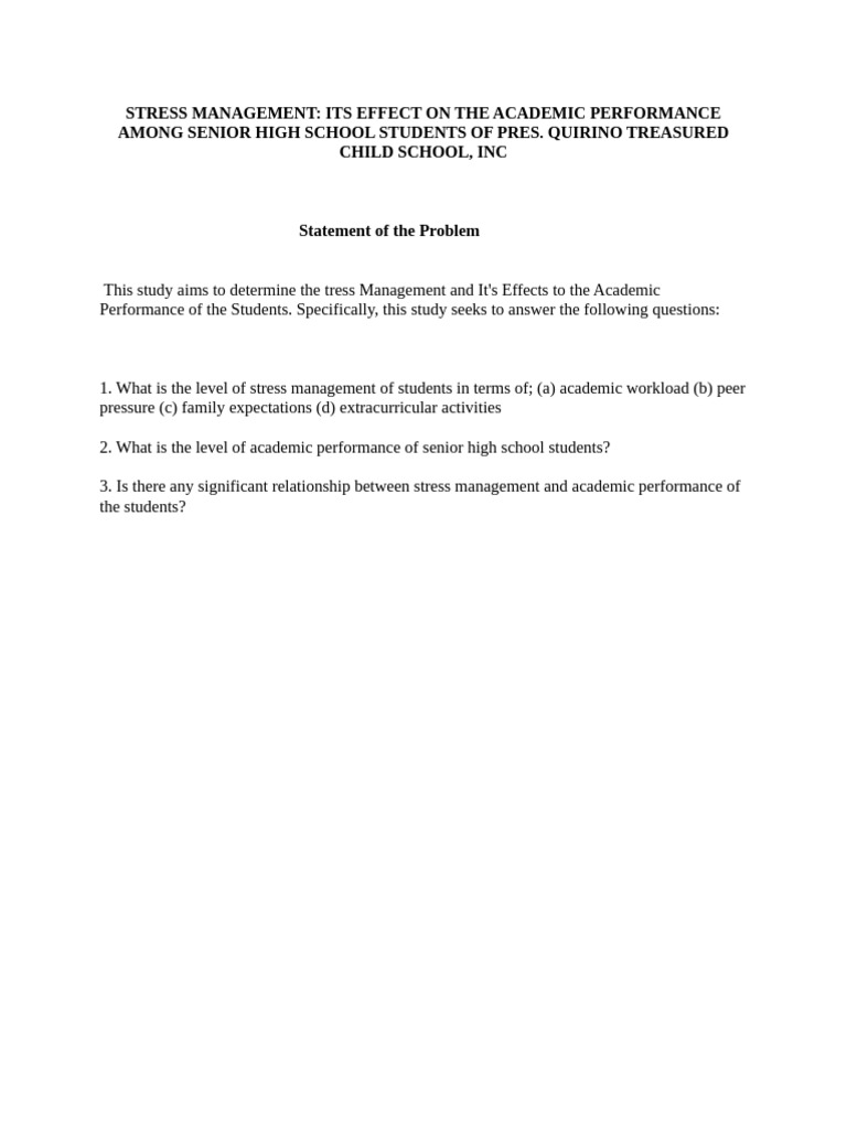 Title, SOP, Chapter 3 of Group 11 | PDF | Survey Methodology ...