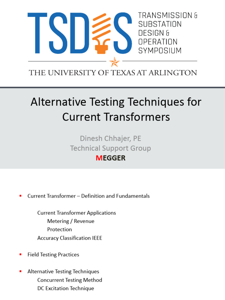 Alternative Testing for Current Transformers | PDF | Transformer ...