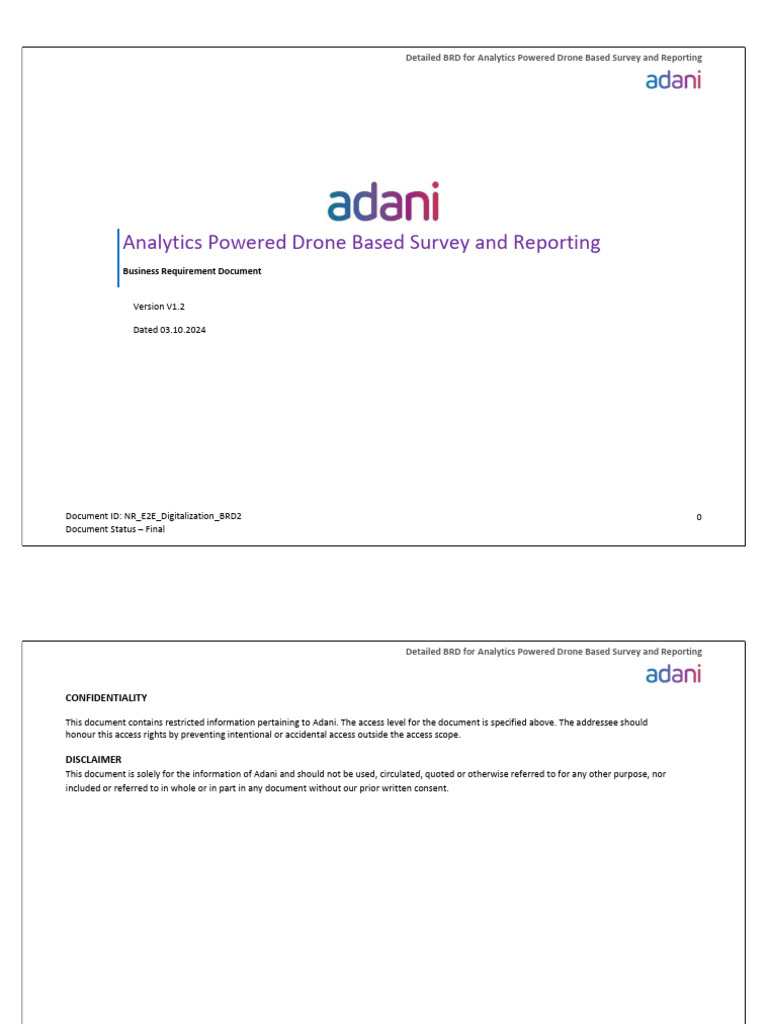 Adani NR - E2E - Analytics Powered Drone Based Survey and Reporting ...