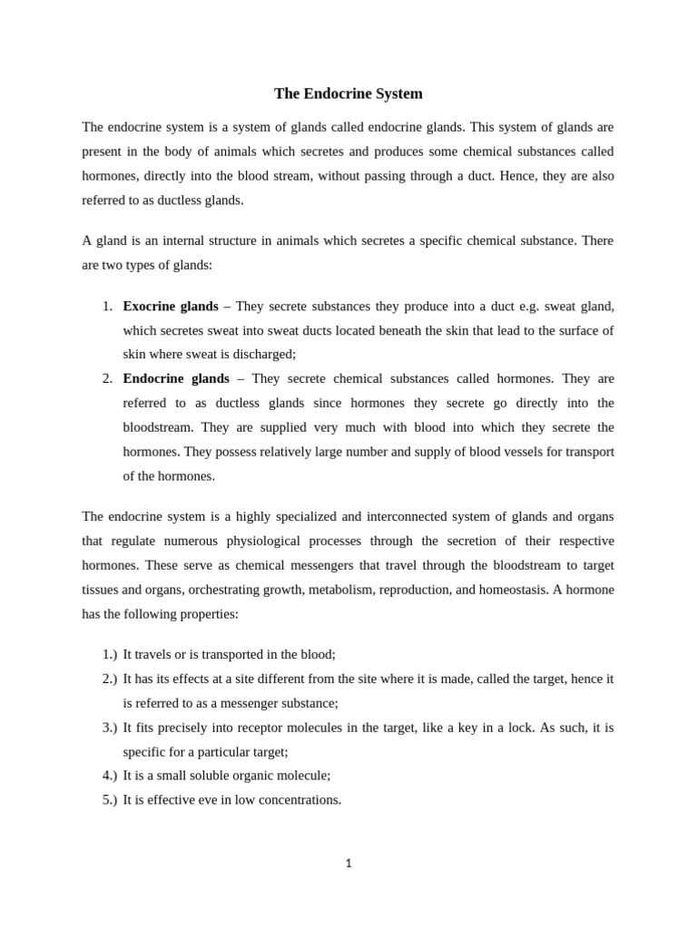 Endocrine System | PDF | Hormone | Endocrine System