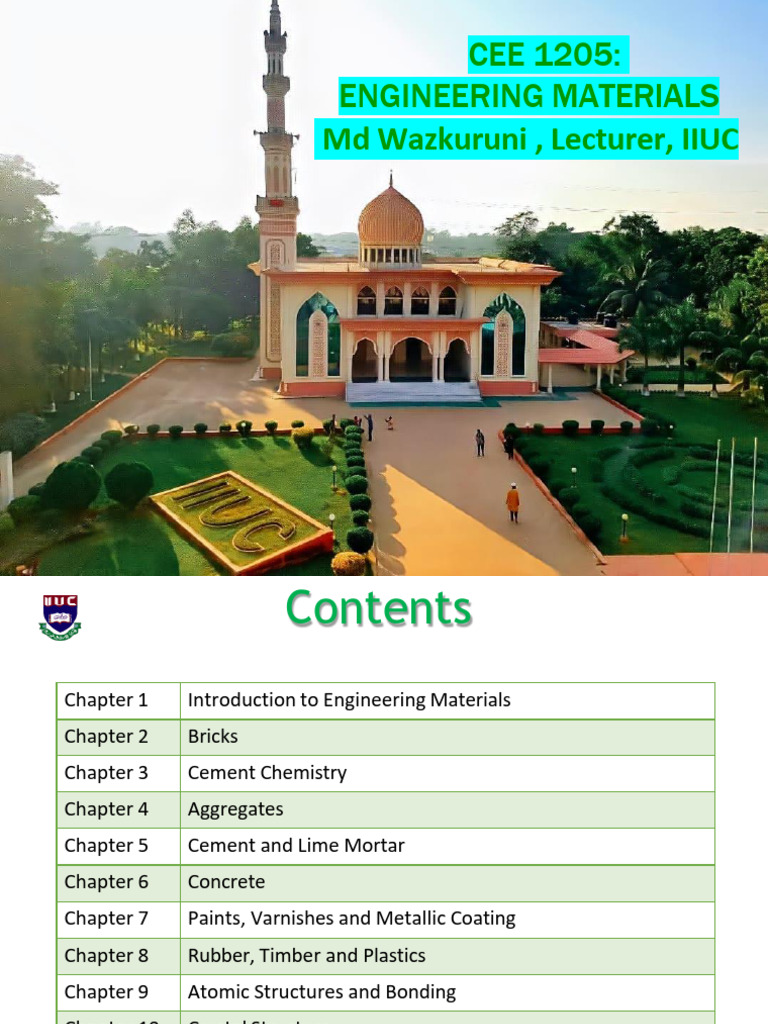 Ce 1205 - Chapter-01 - Engineering Materials | PDF | Deformation (Engineering) | Strength Of ...