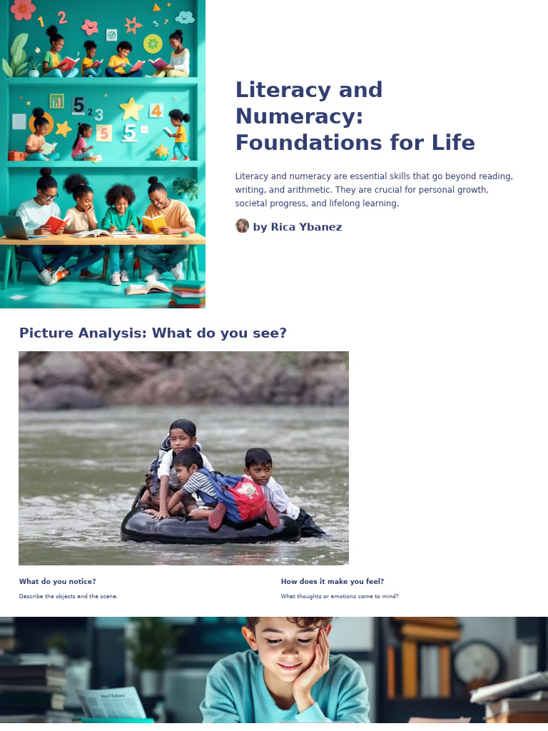 Lesson 1 Literacy and Numeracy Foundations For Life | PDF | Literacy ...