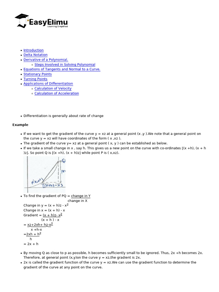 Hsdifferentiation - Mathematics Form 4 Notes-1388 | PDF | Derivative ...
