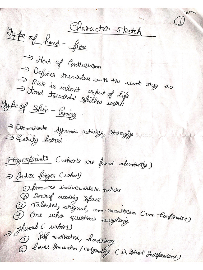 Pranshul Character Sketch | PDF