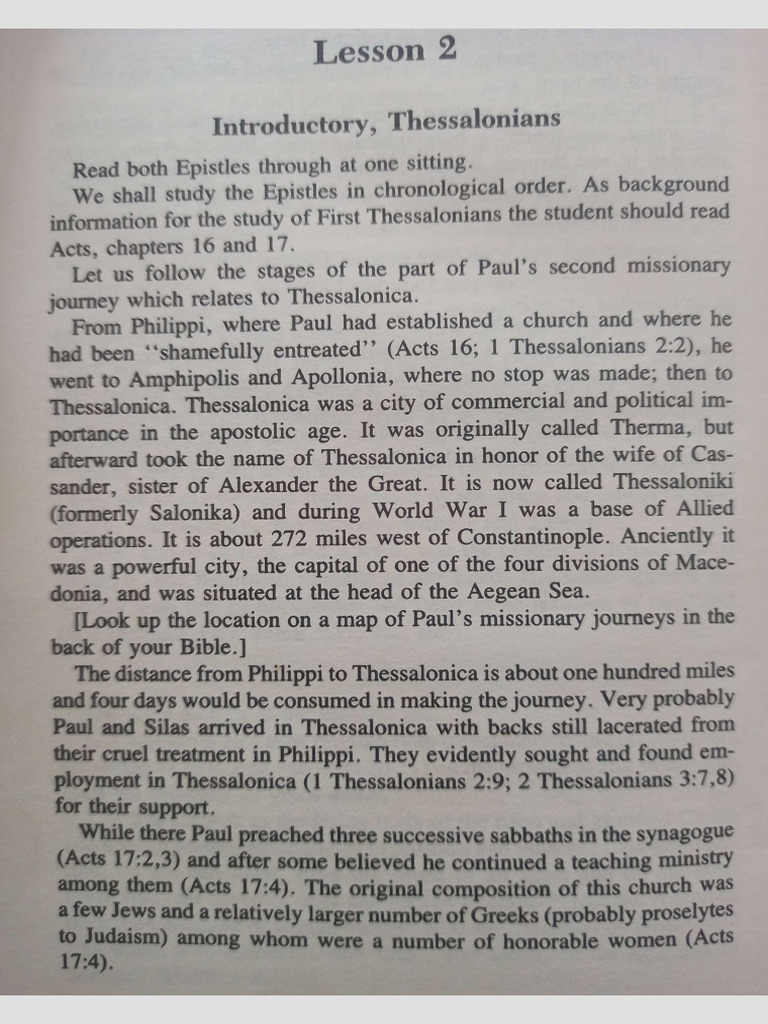 Thessalonians Introduction | PDF