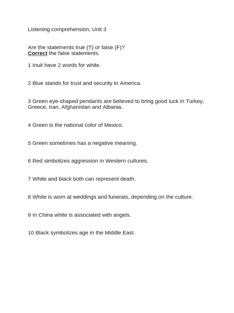 Listening Comprehension | PDF