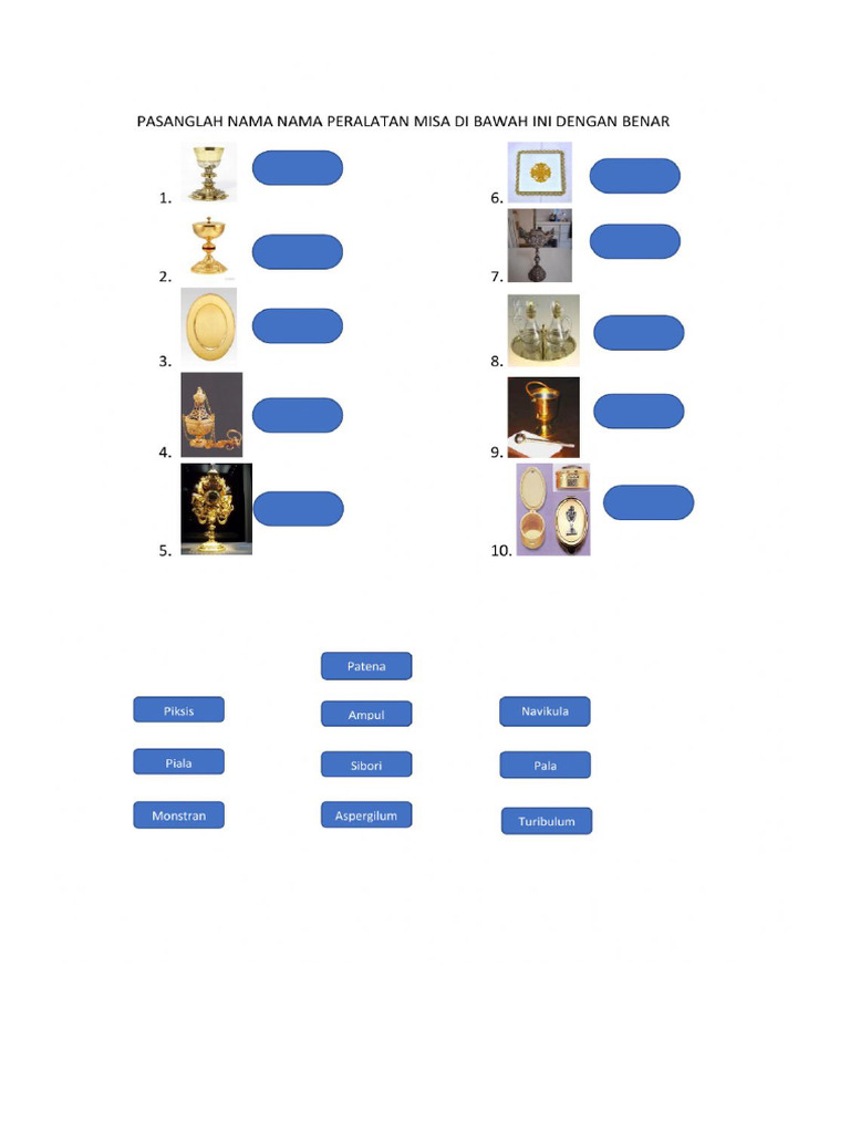 Tugas Alat Alat Liturgi | PDF