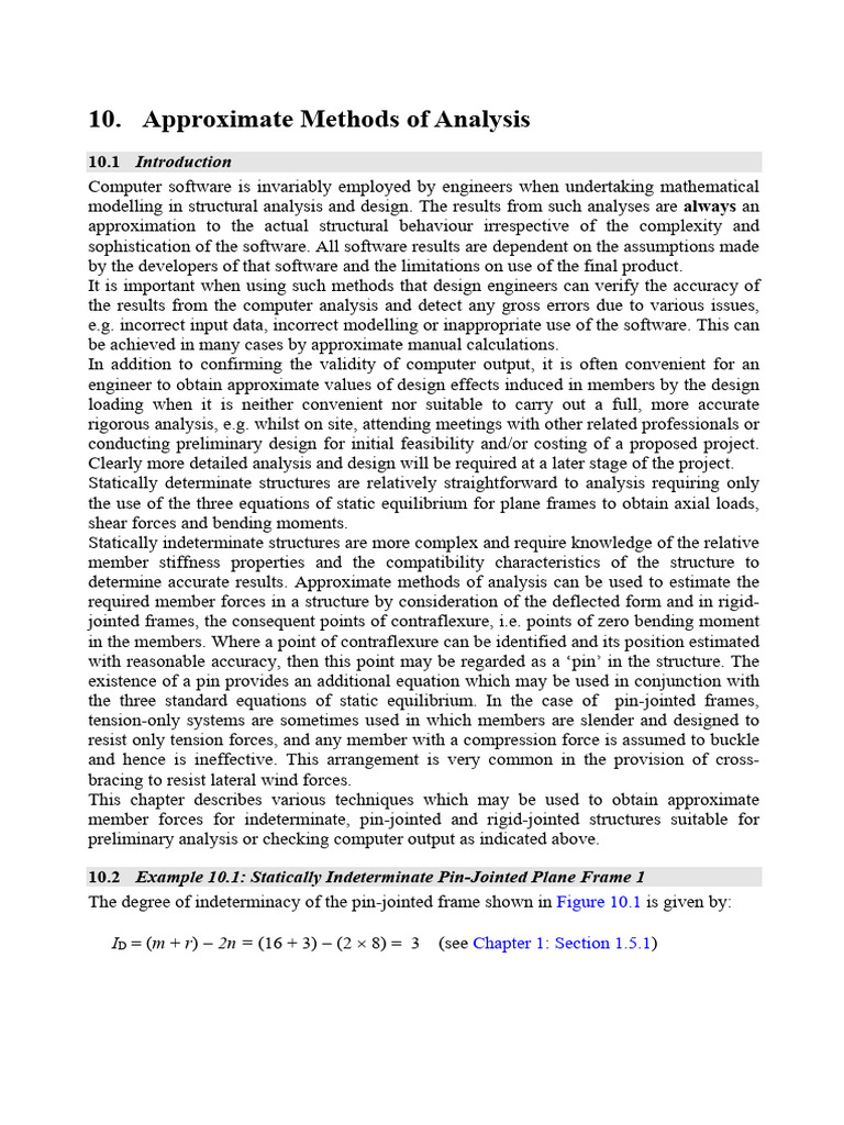 Approximate Methods of Analysis - Chapter 10 of Examples in Structural Design 3rd Edition by ...