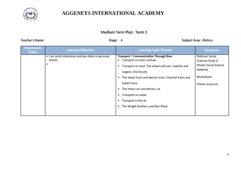 MTP History Term 3 Stage 4 | PDF