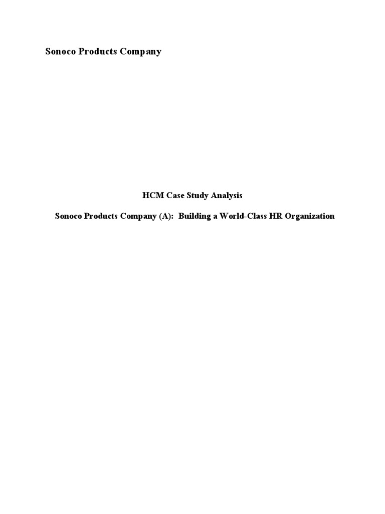 Sonoco | Download Free PDF | Strategic Management | Human Resource Management