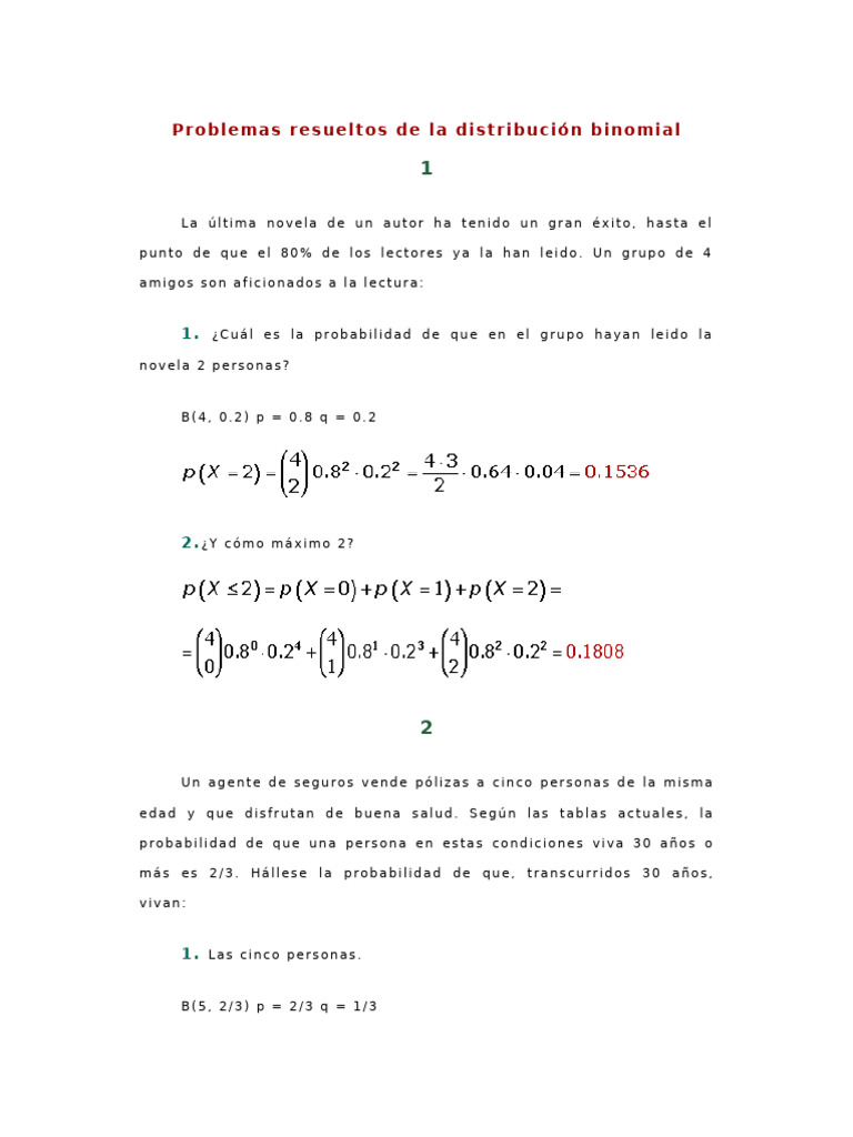 Distribucion binomial | PDF