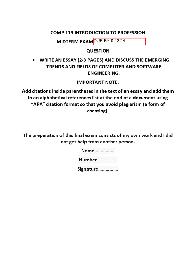 119 Midterm Assignment | PDF