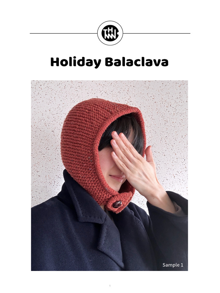 Holiday Balaclava English | PDF | Knitting | Yarn