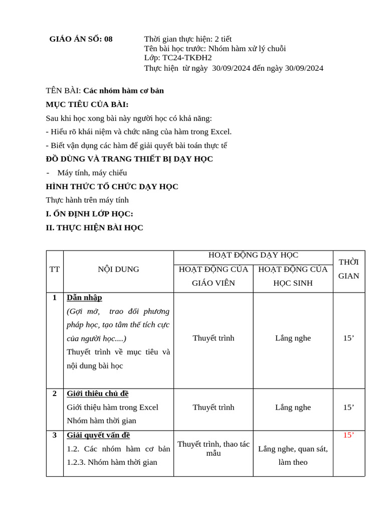 0930 - TC TKDH2 THVP Bai 8 | PDF