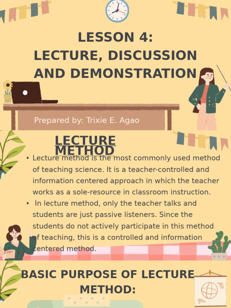 Teaching Science: Lecture & Demonstration Methods | PDF | Lecture ...