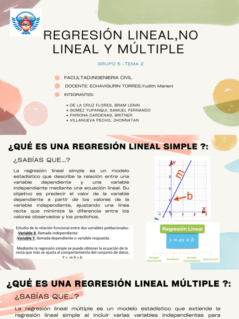 Estadística (Regresión Lineal, No Lineal y Múltiple) - 20250219 - 010859 - 0000 | PDF
