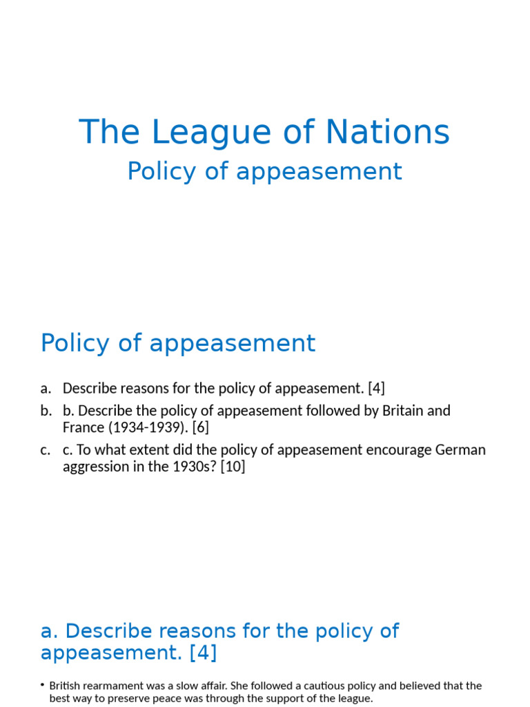 Policy of Appeasement 2 | PDF | Nazi Germany | Diplomacy