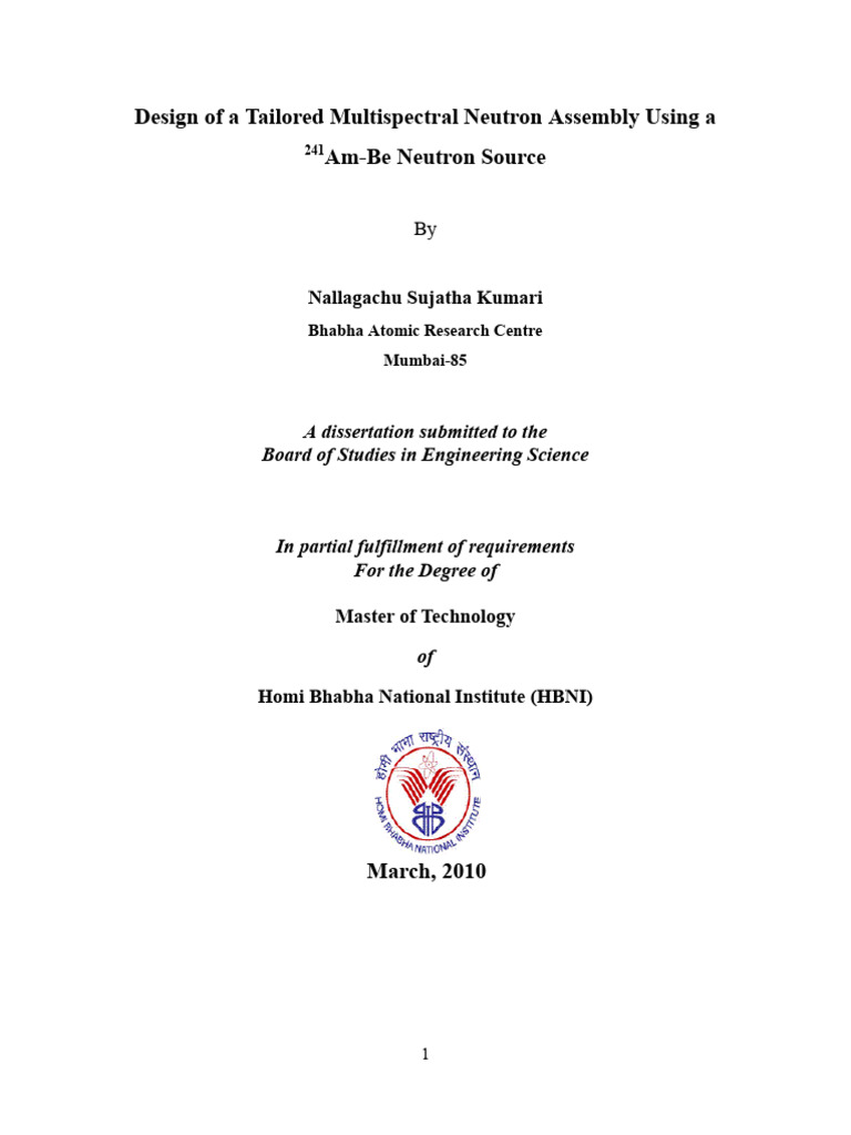 New Mtech Sujatha.docx | PDF | Neutron | Nuclear Fission