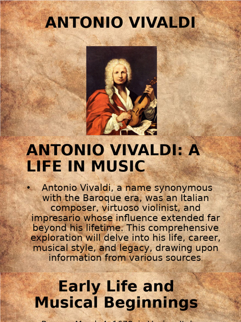 Antonio Vivaldi: Baroque Composer Legacy | PDF | Concerto | Musicology