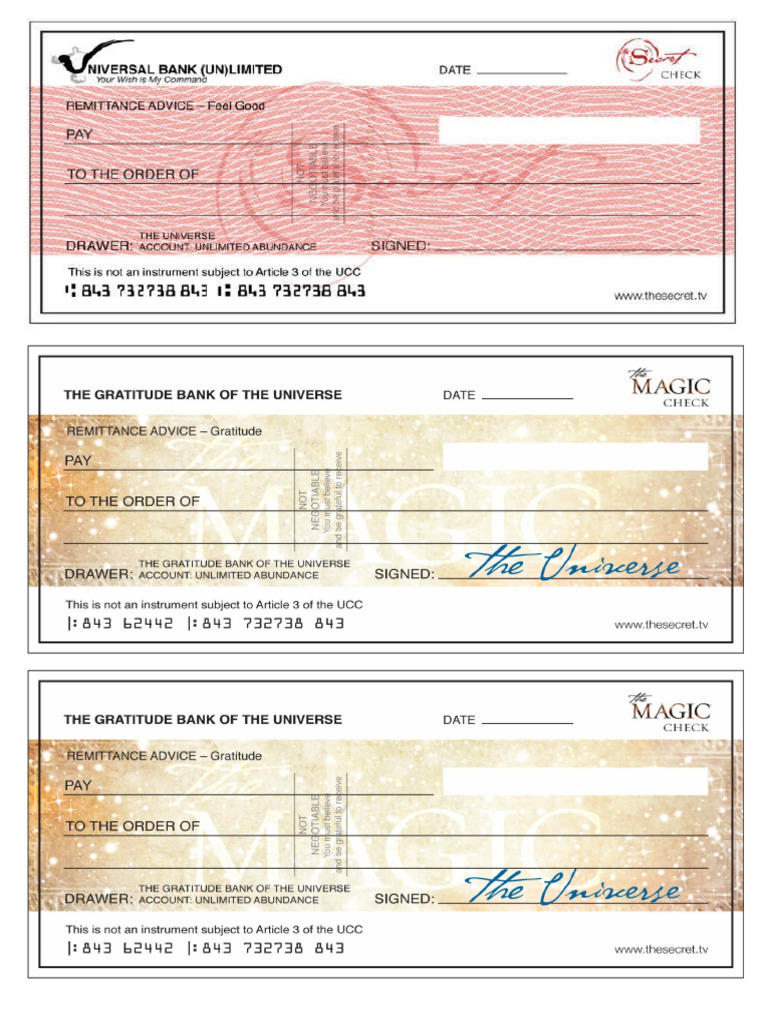 Universal Cheque | PDF